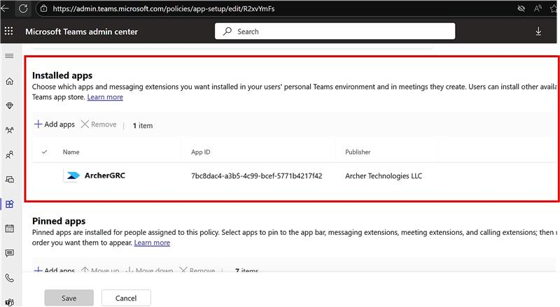 Blogs.Archer Notifications in Microsoft Teams
