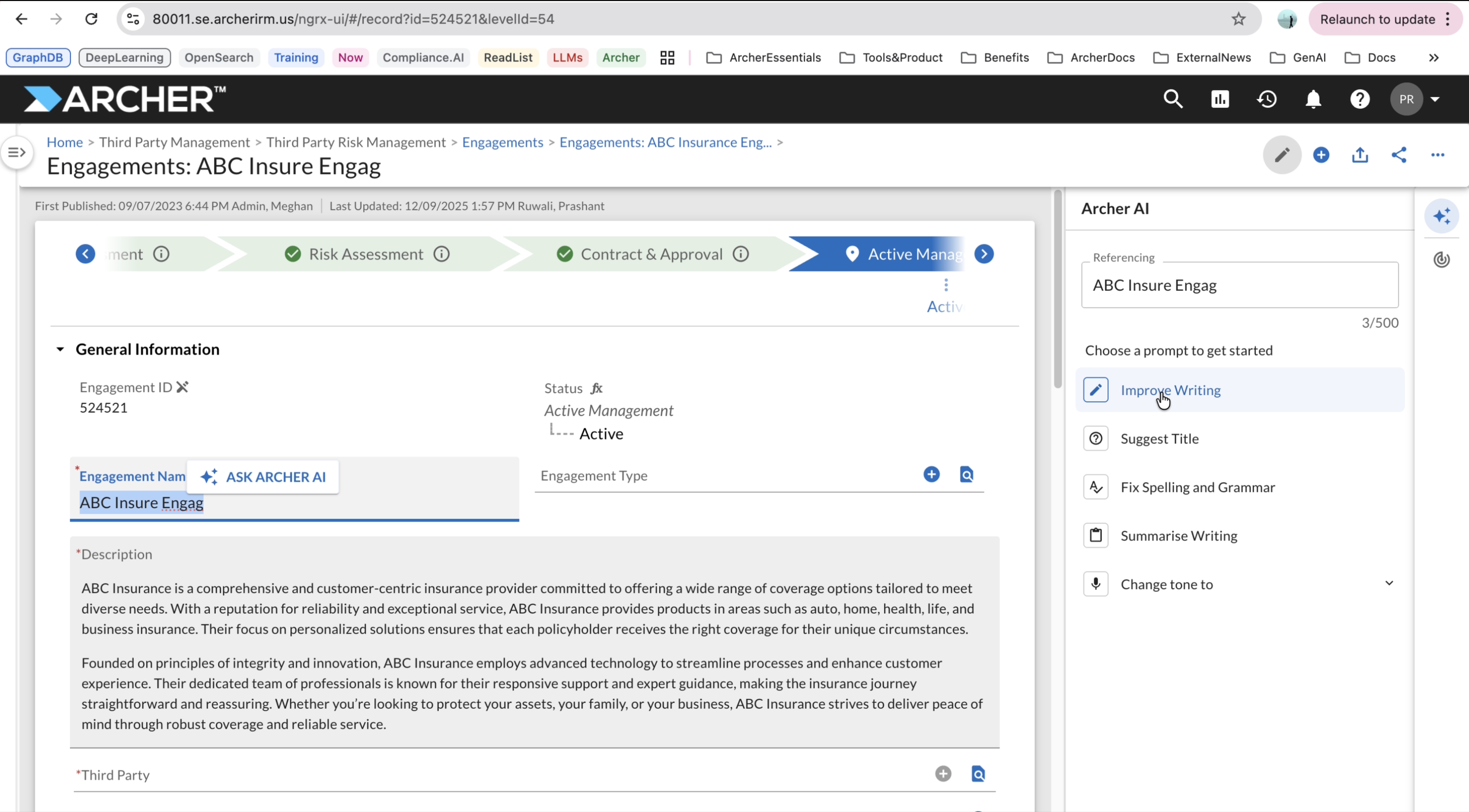 Blogs.Introducing AI in Archer SaaS - AI Writing Assist