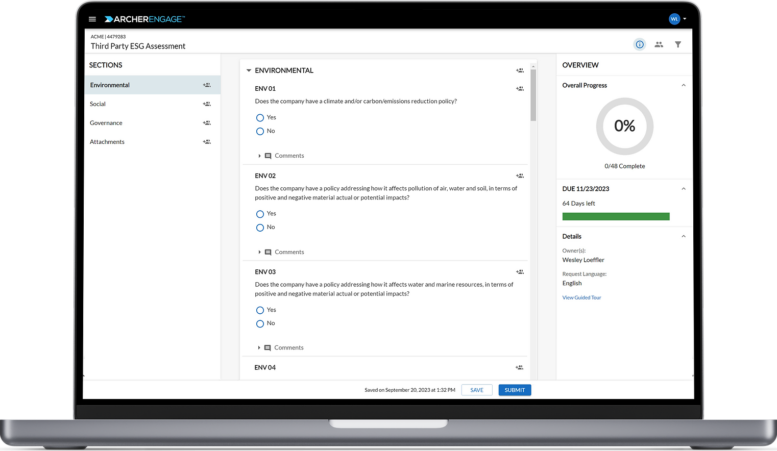 Archer Engage - Home